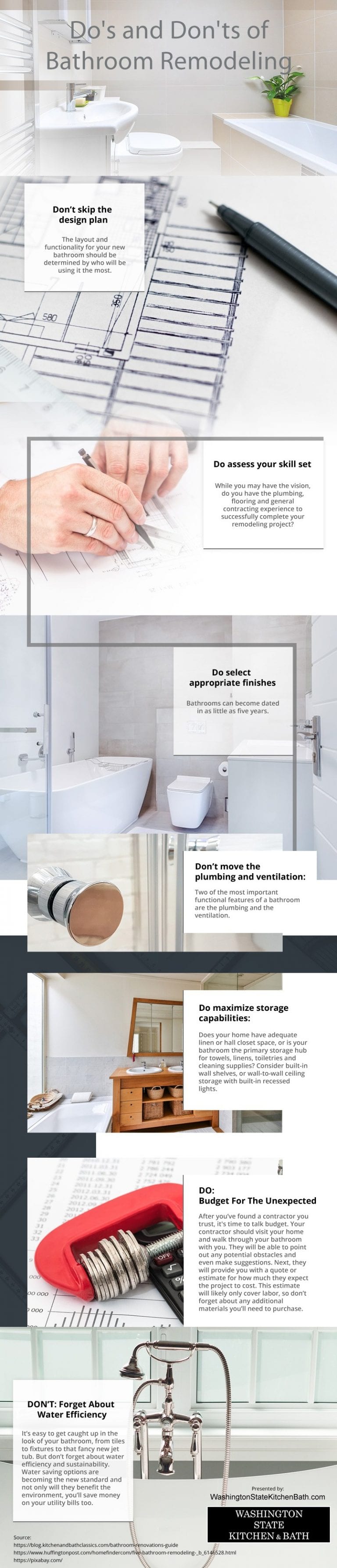 Do's and Don'ts of Bathroom Remodeling Infographic