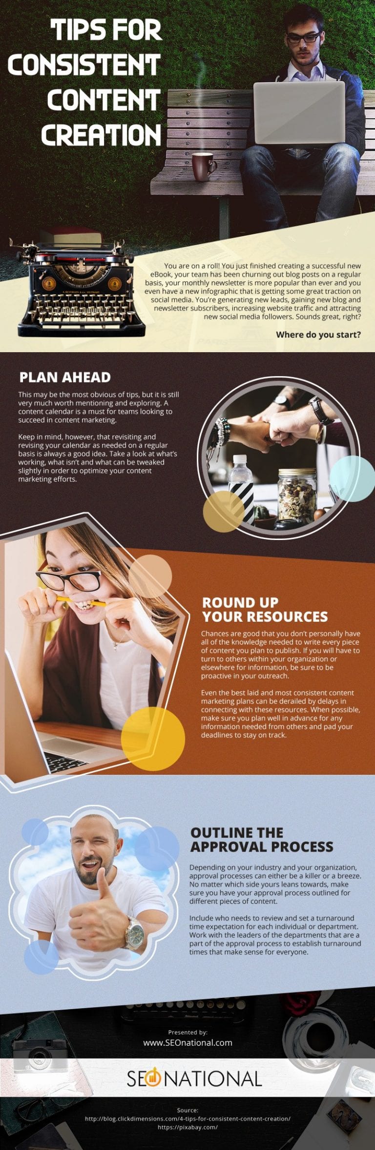 Tips for Consistent Content Creation Infographic