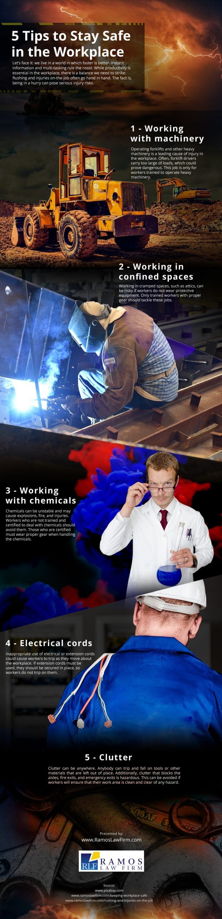 5 Tips to Stay Safe in the Workplace Infographic