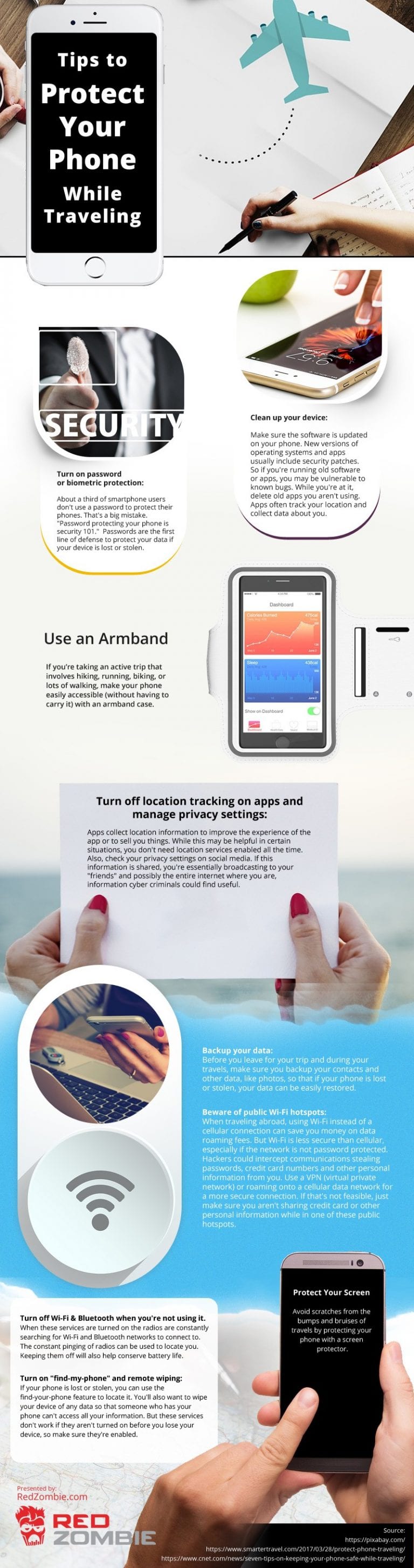 Tips to Protect Your Phone While Traveling Infographic