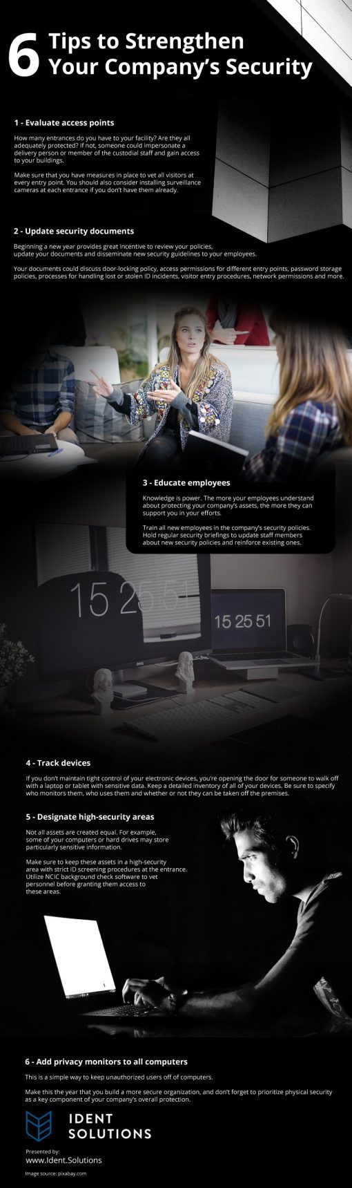 6 Tips to Strengthen Your Company’s Security Infographic