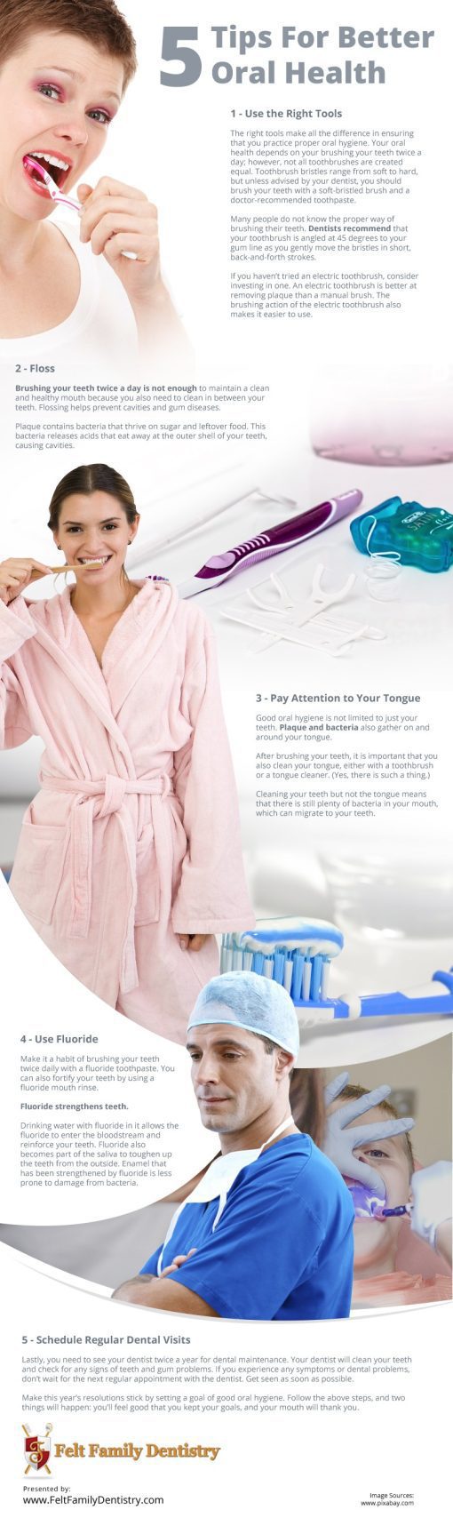 5 Tips for Better Oral Health Infographic