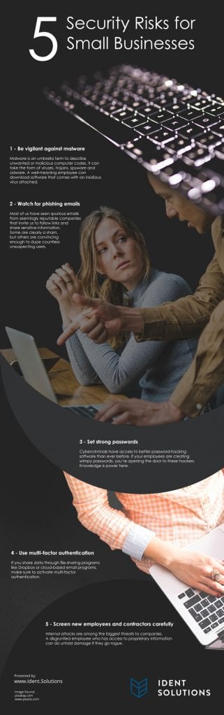 5 Security Risks for Small Businesses Infographic