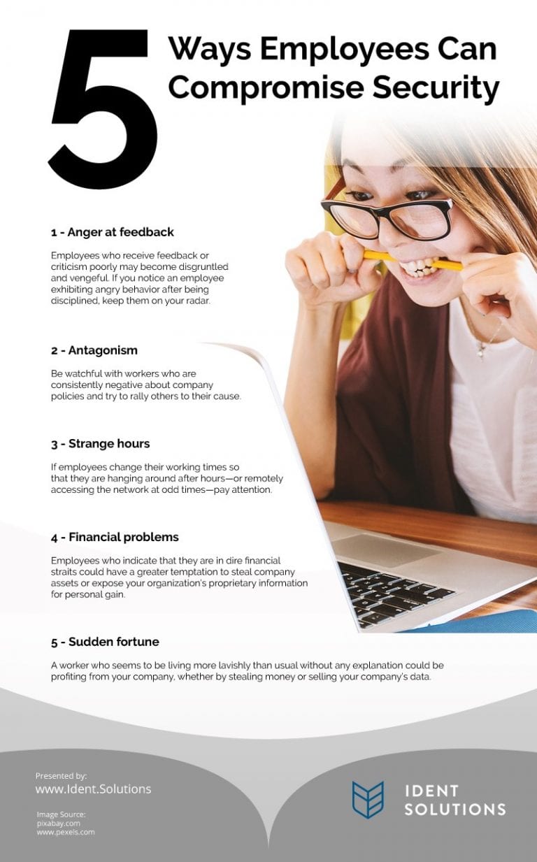 5 Ways Employees Can Compromise Security Infographic