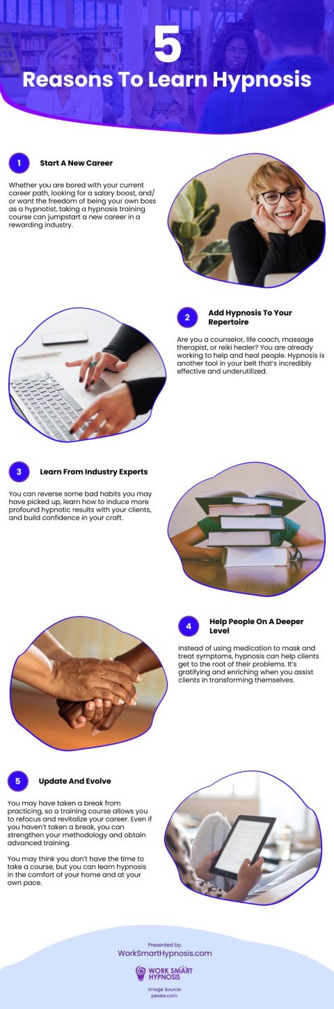 5 Reasons to Learn Hypnosis Infographic