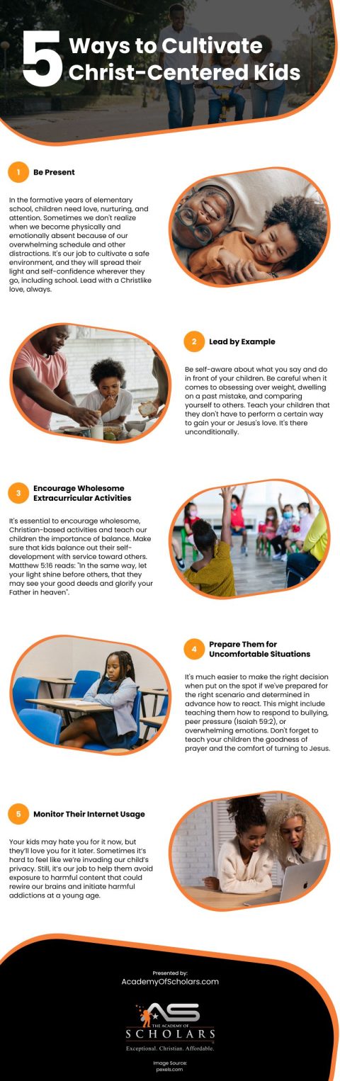 5 Ways to Cultivate Christ-Centered Kids Infographic