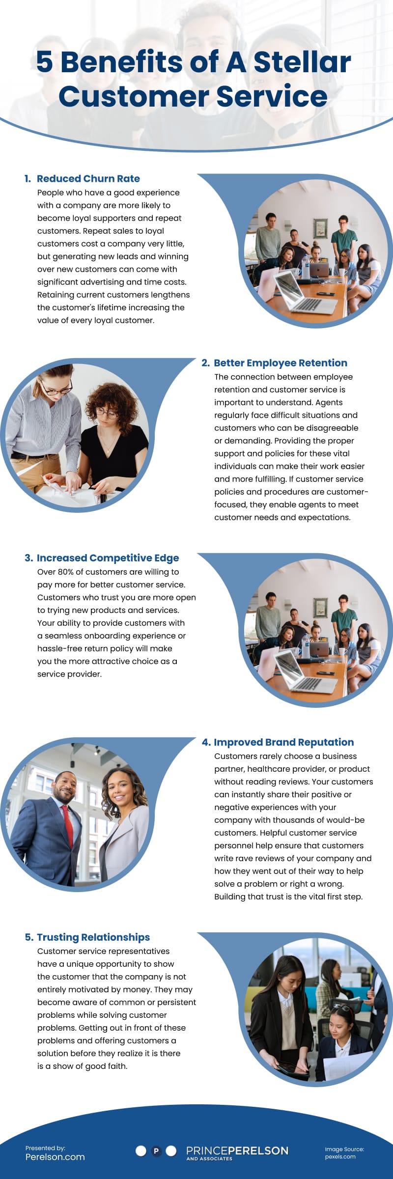 5 Benefits of A Stellar Customer Service Infographic