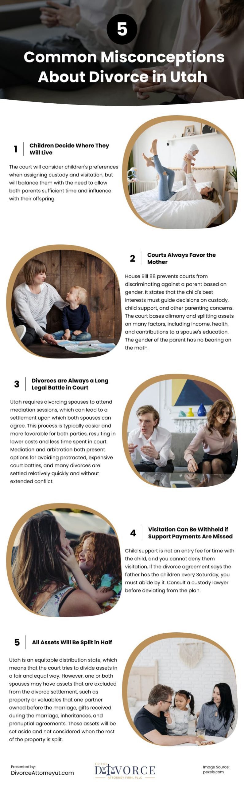 5 Common Misconceptions About Divorce in Utah Infographic