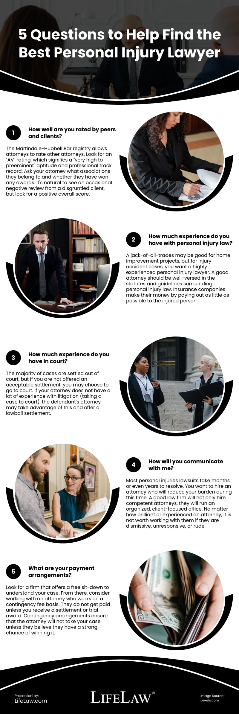 5 Questions to Help Find the Best Personal Injury Lawyer Infographic ...