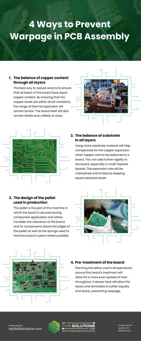 4 Ways to Prevent Warpage in PCB Assembly Infographic