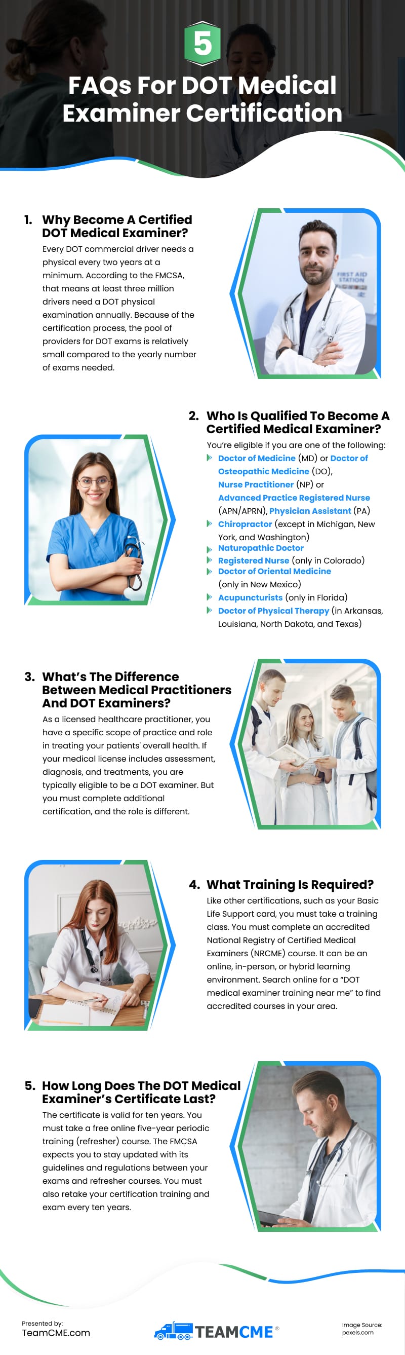 5 DOT Medical Examiner Certification Questions Infographic 5 DOT Medical Examiner Certification Questions Infographic