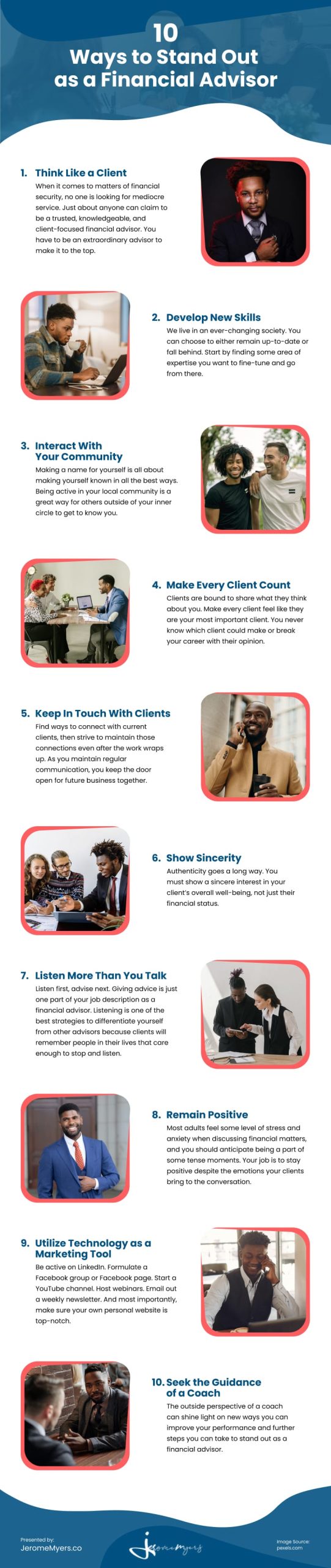 10 Ways to Stand Out as a Financial Advisor Infographic