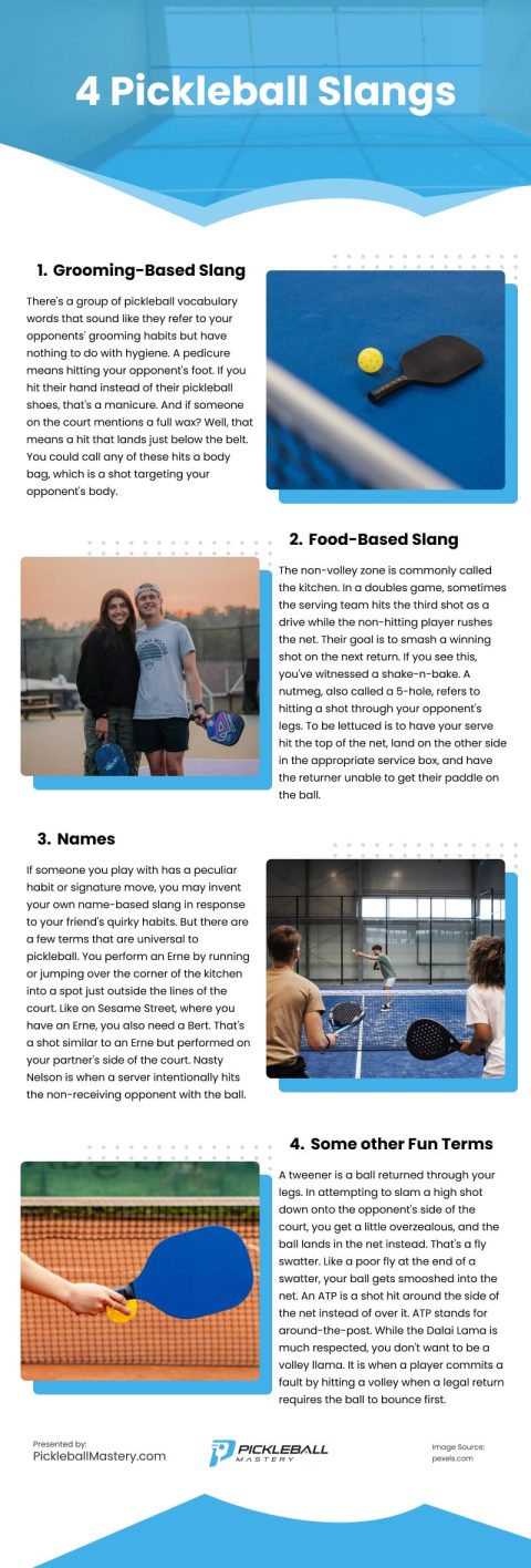 4 Pickleball Slangs Infographic