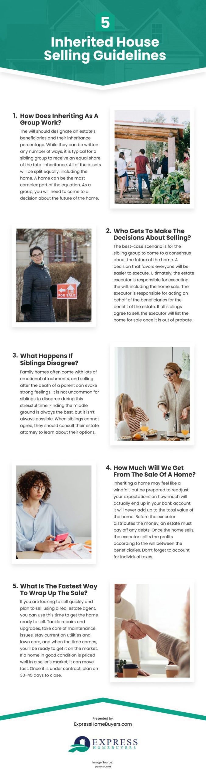 5 Inherited House Selling Guidelines Infographic