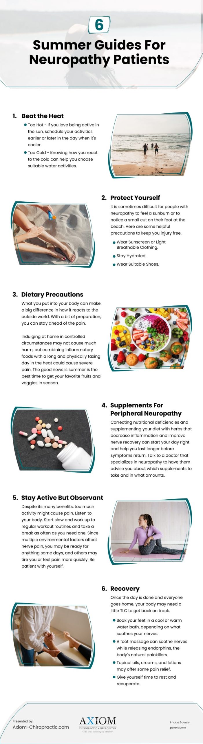 6 Summer Guides For Neuropathy Patients Infographic