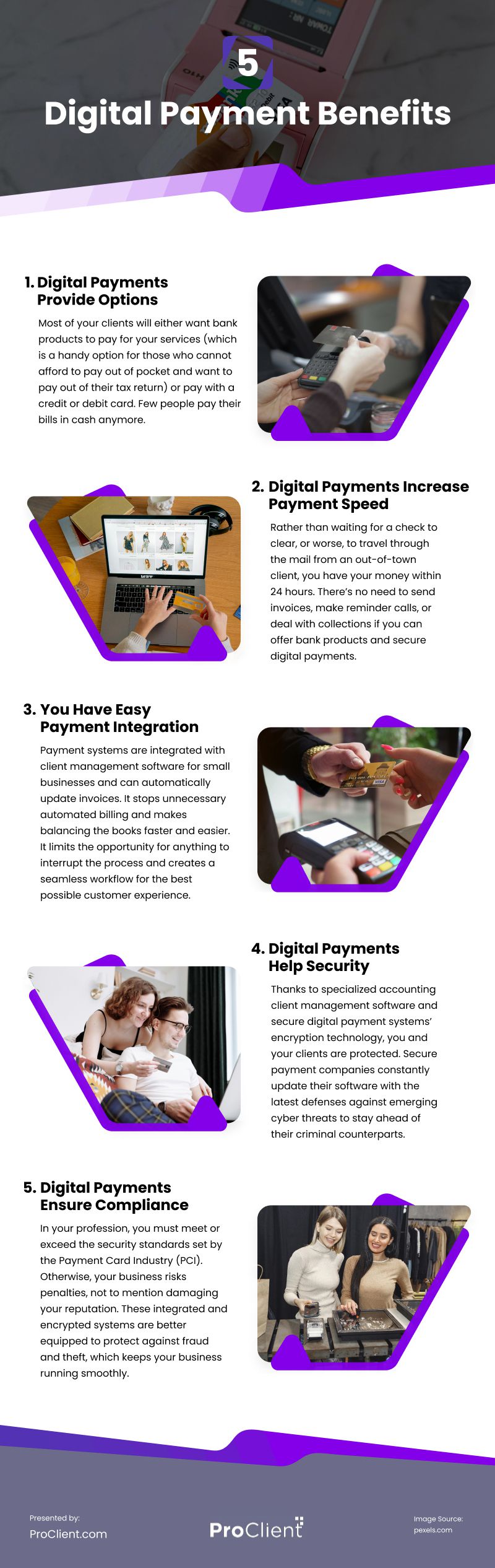 5 Digital Payment Benefits Infographic