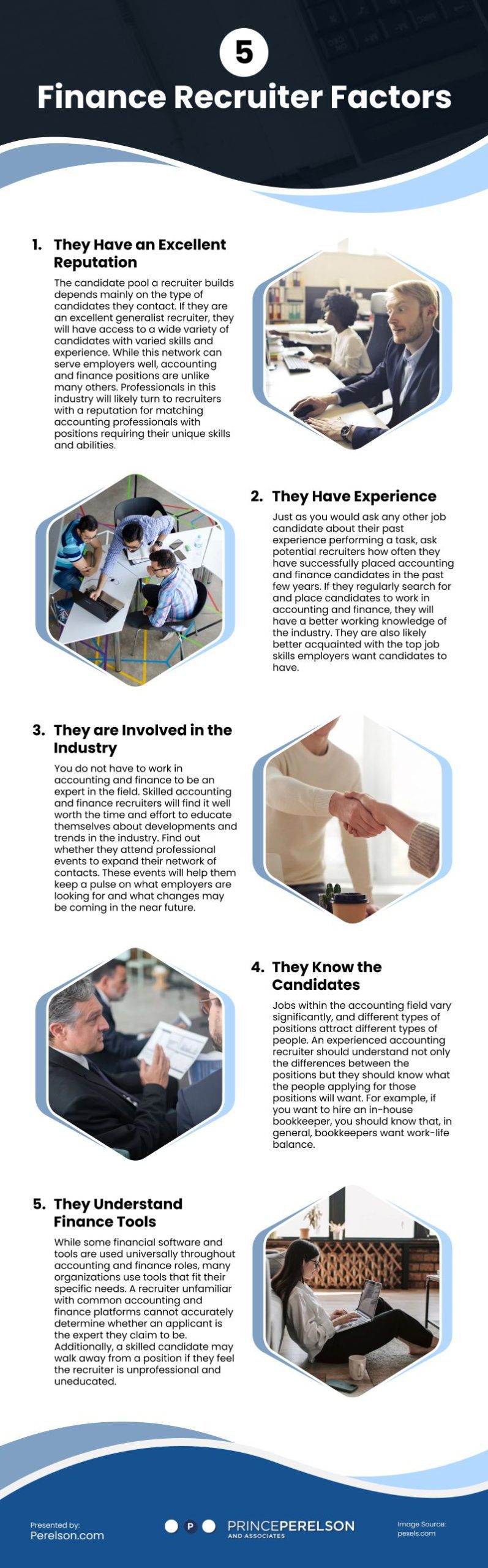 5 Finance Recruiter Factors Infographic