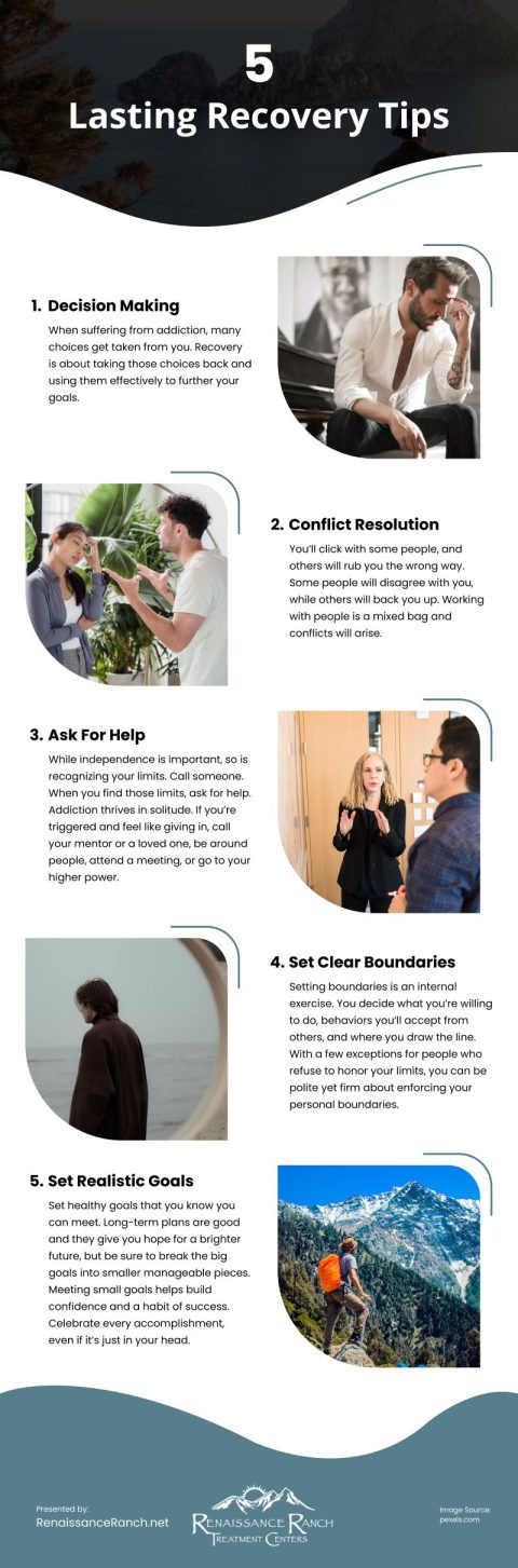 5 Lasting Recovery Tips Infographic