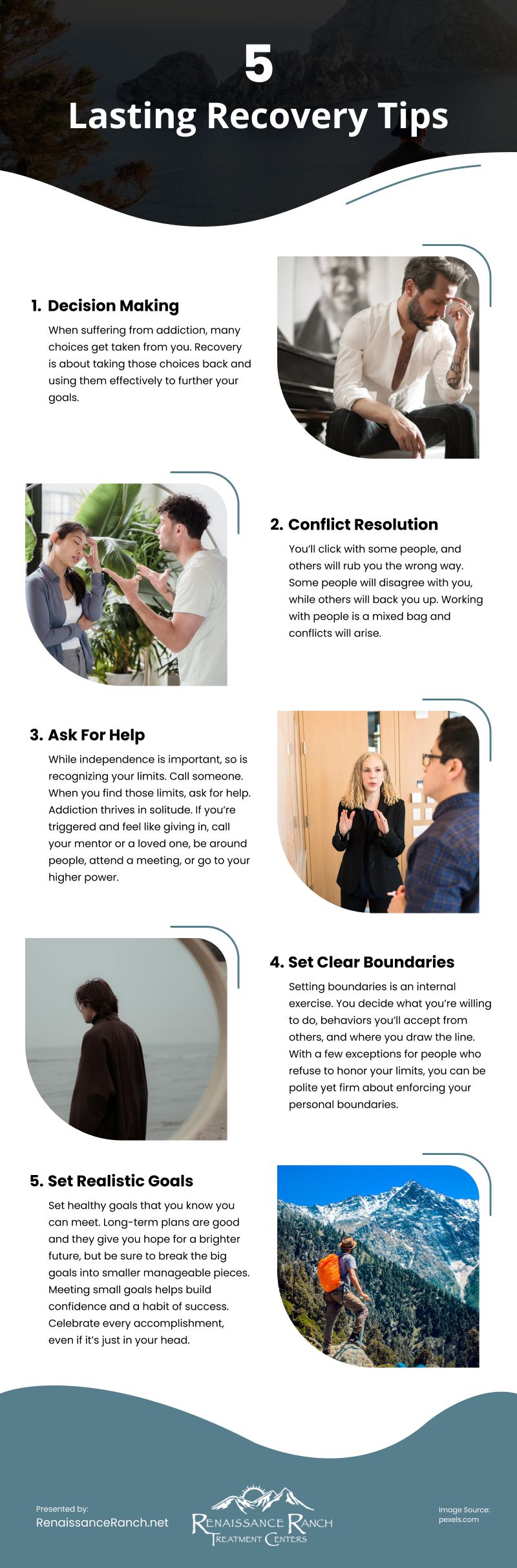 5 Lasting Recovery Tips Infographic