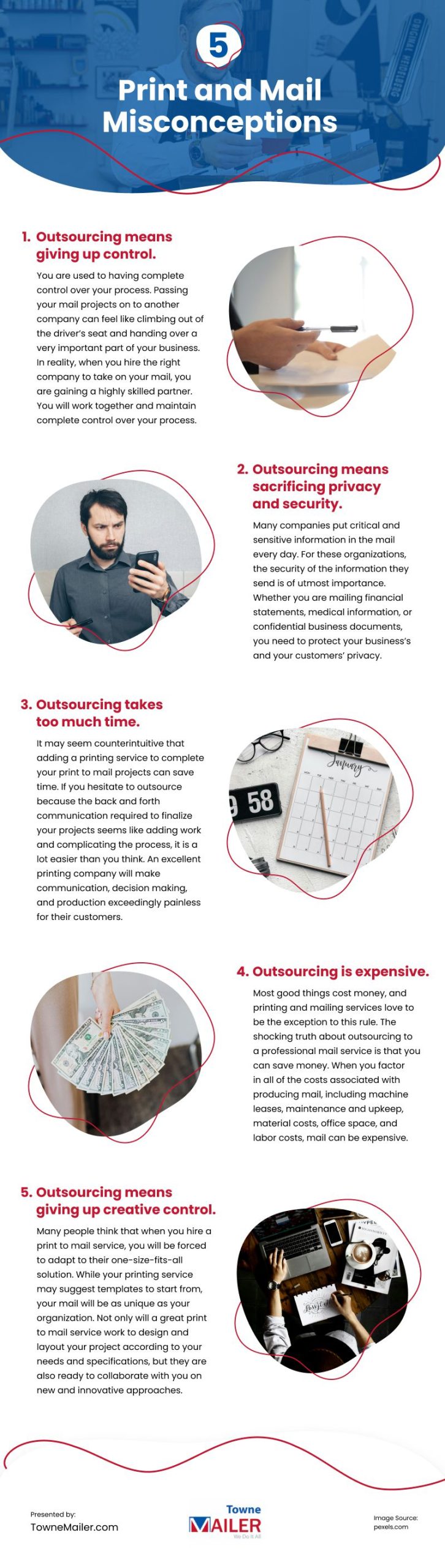 5 Print and Mail Misconceptions Infographic