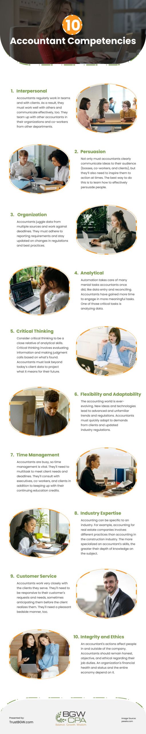 10 Accountant Competencies Infographic