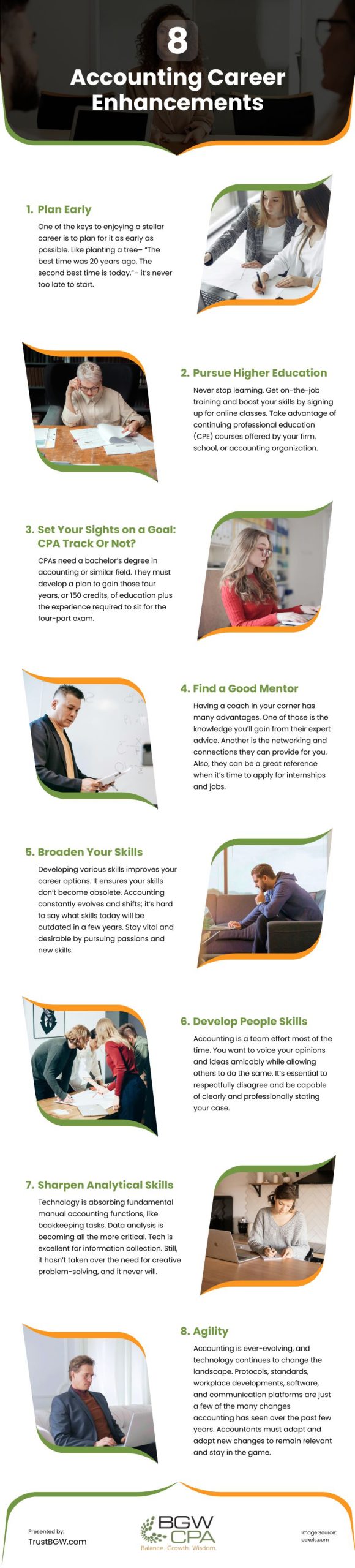 8 Accounting Career Enhancements Infographic