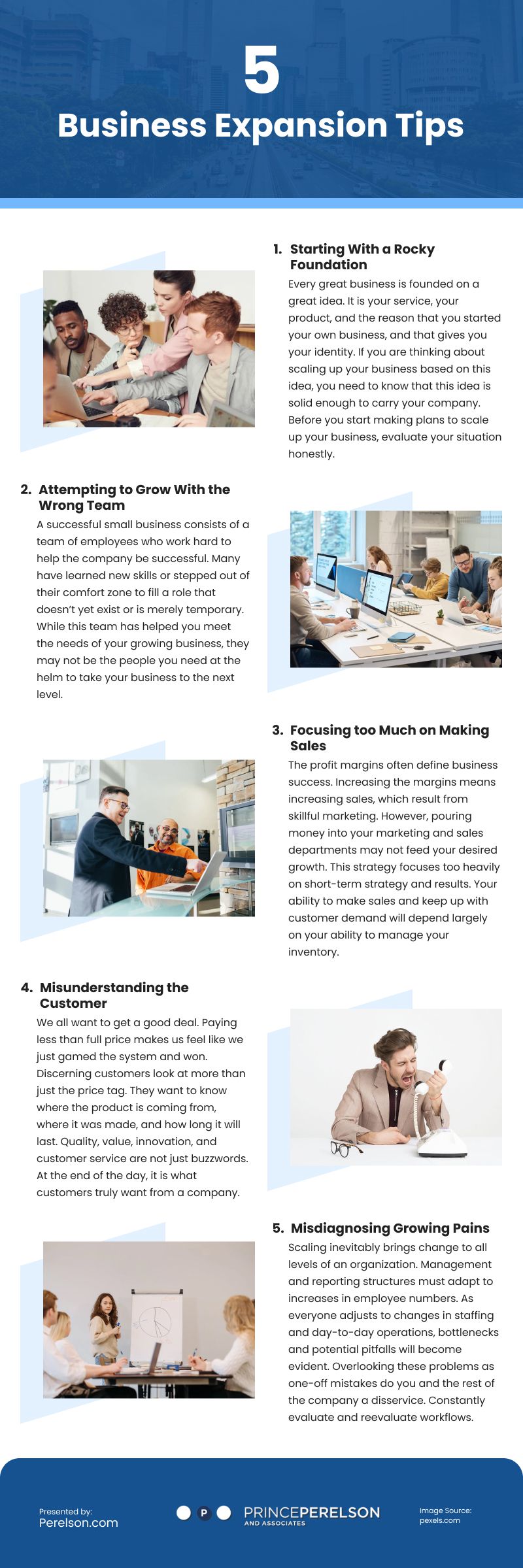 5 Business Expansion Tips Infographic