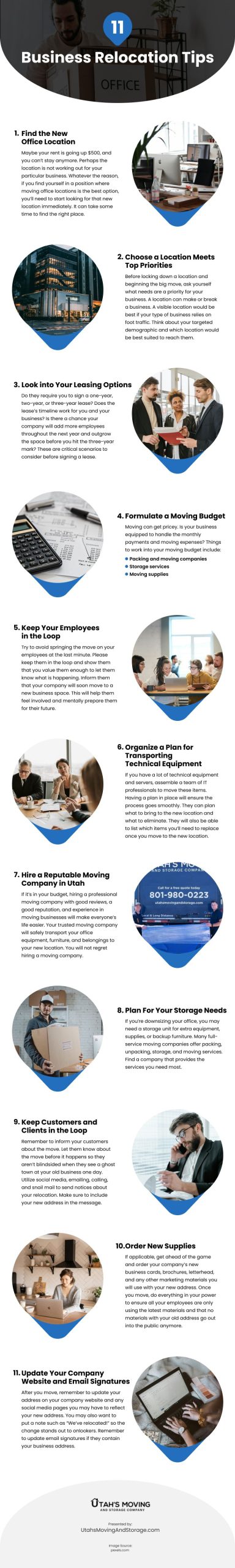 11 Business Relocation Tips Infographic