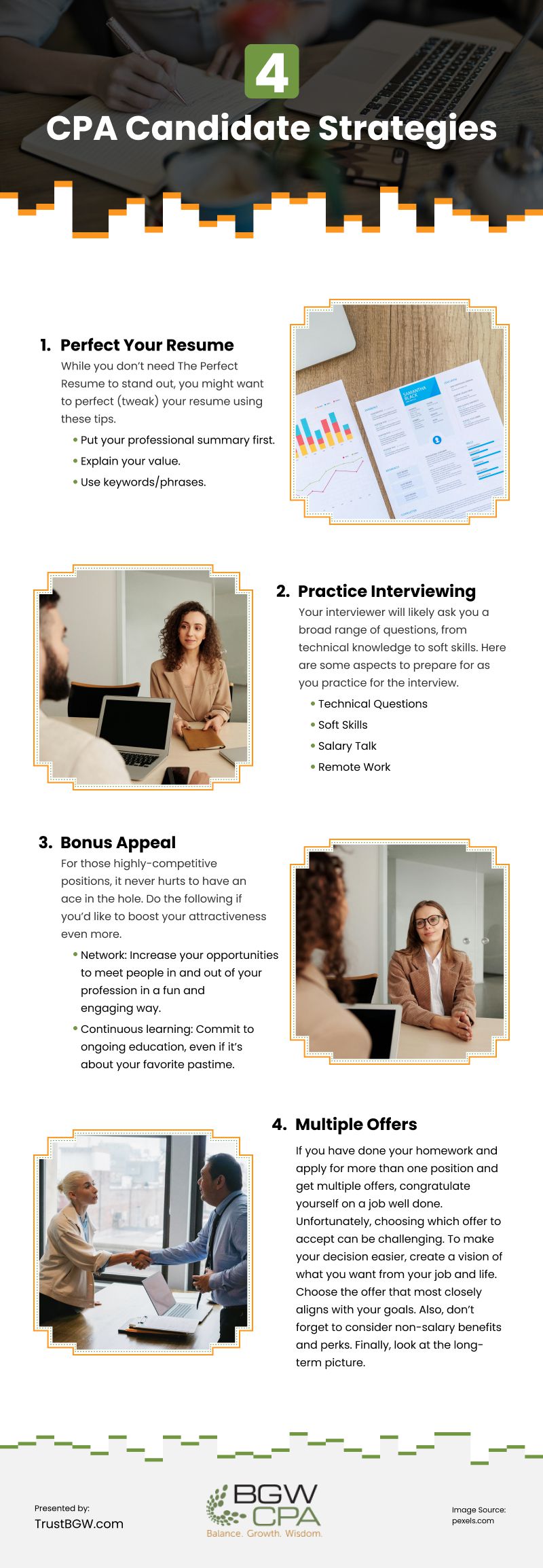 4 CPA Candidate Strategies Infographic