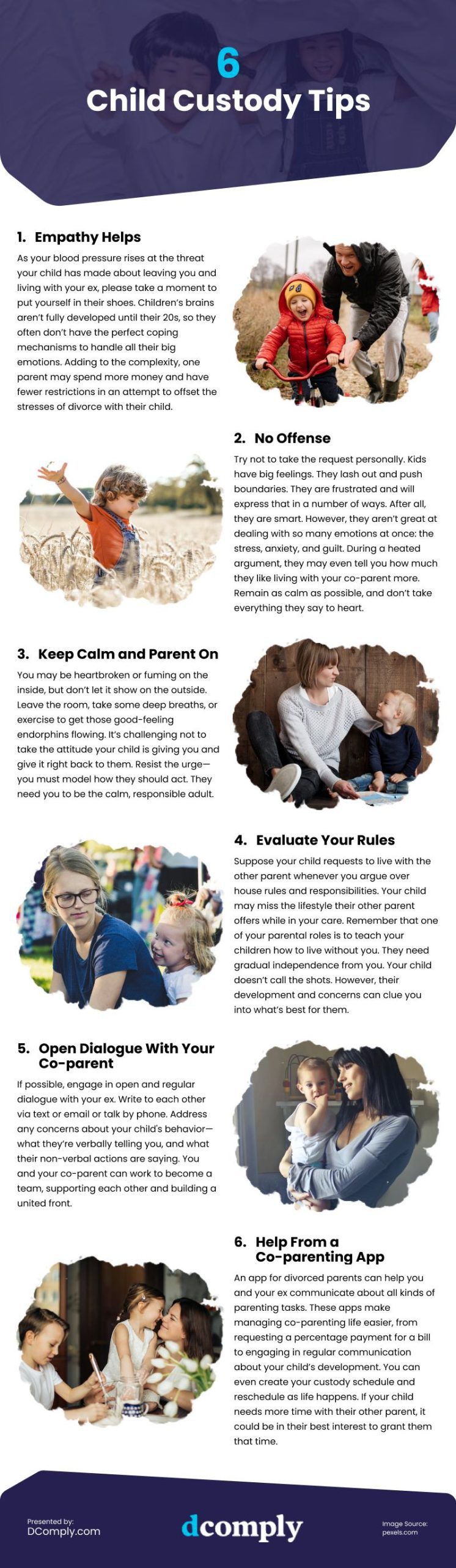 6 Child Custody Tips Infographic