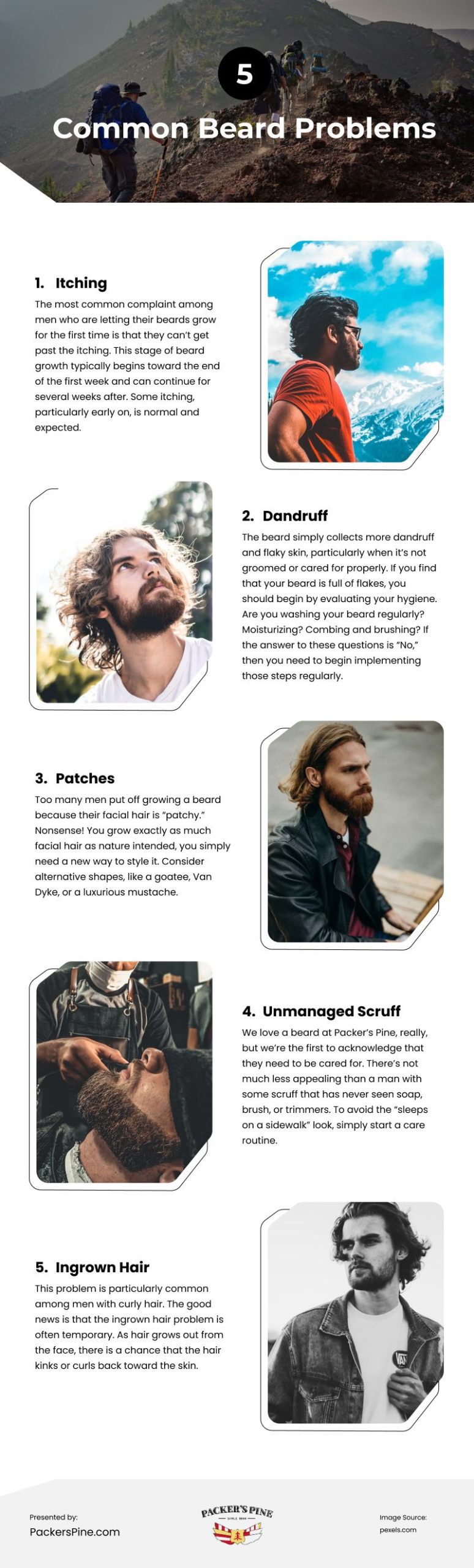 5 Common Beard Problems Infographic