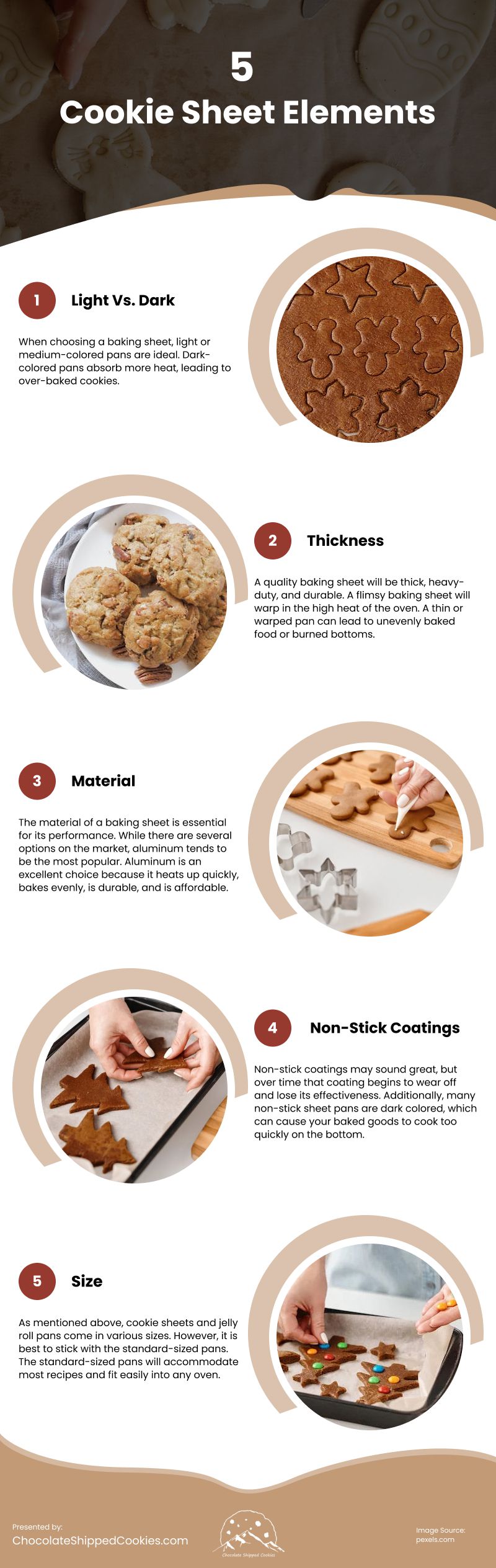 5 Cookie Sheet Elements Infographic