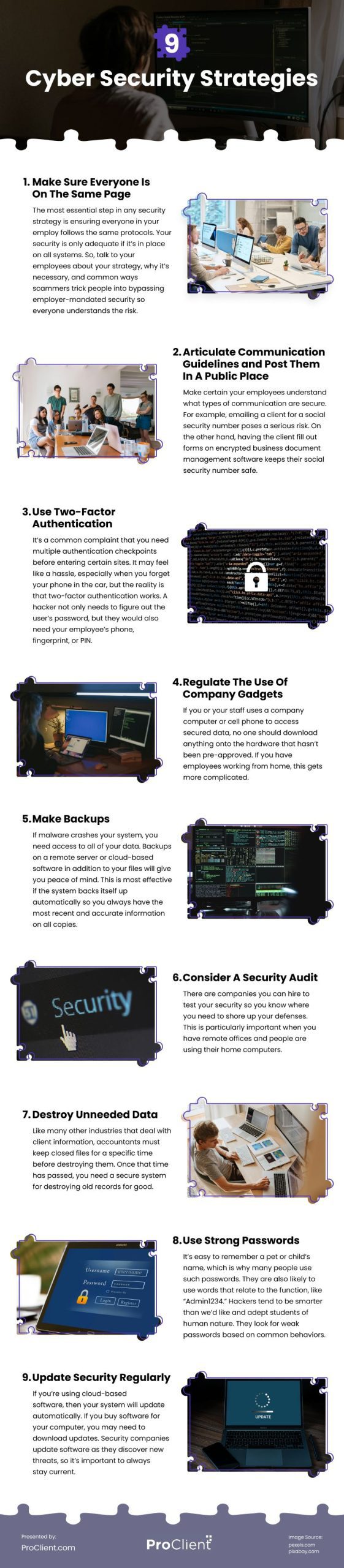 9 Cyber Security Strategies Infographic