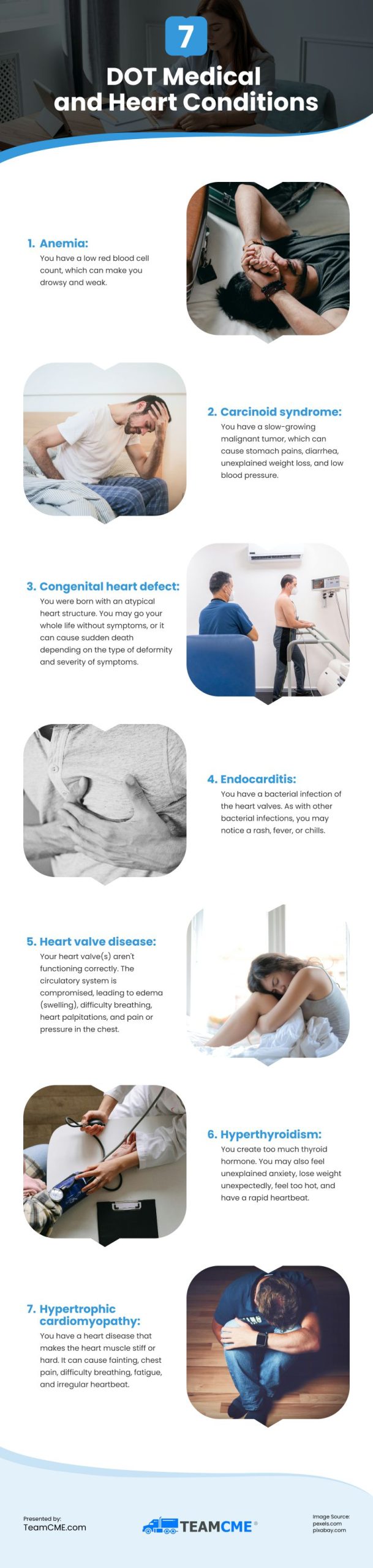 7 DOT Medical and Heart Conditions Infographic