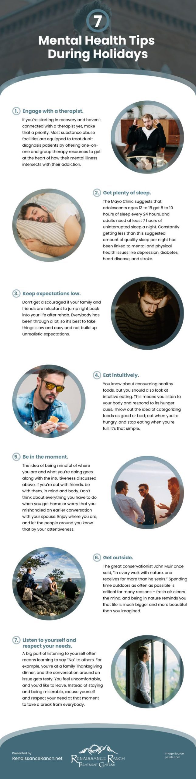 7 Mental Health Tips During Holidays Infographic