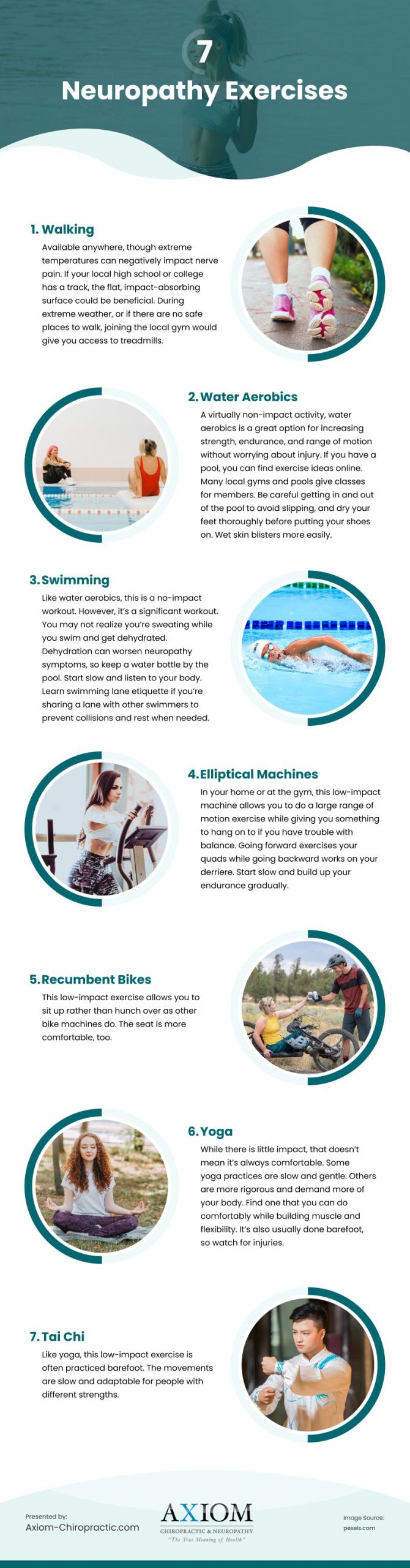 7 Neuropathy Exercises Infographic