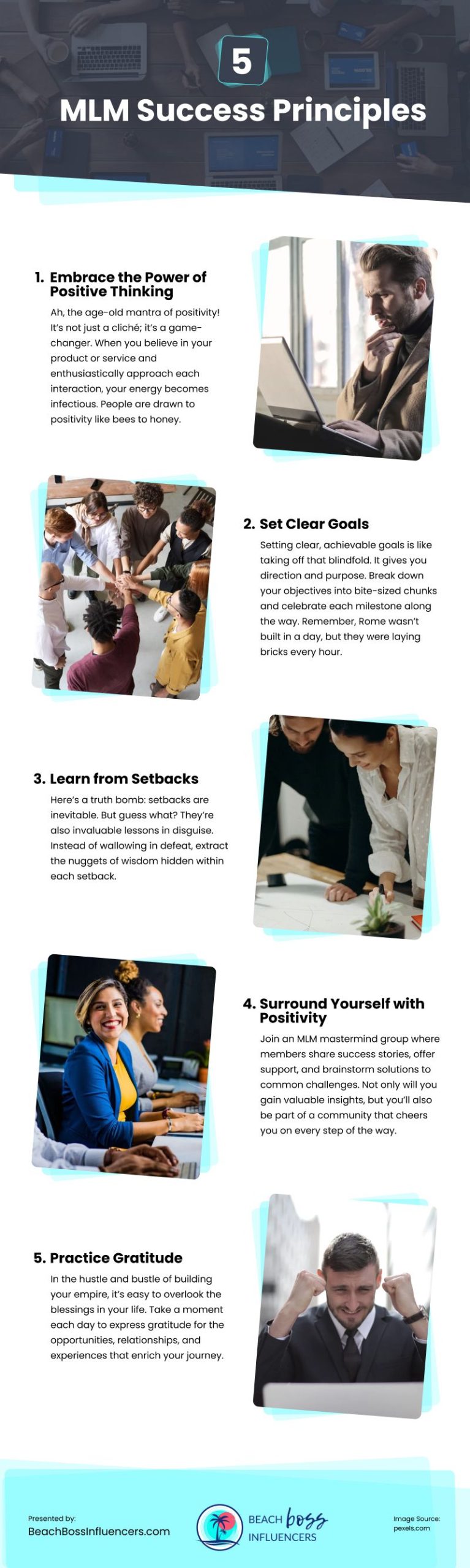 5 MLM Success Principles Infographic