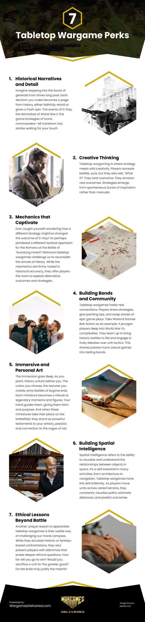 7 Tabletop Wargame Perks Infographic