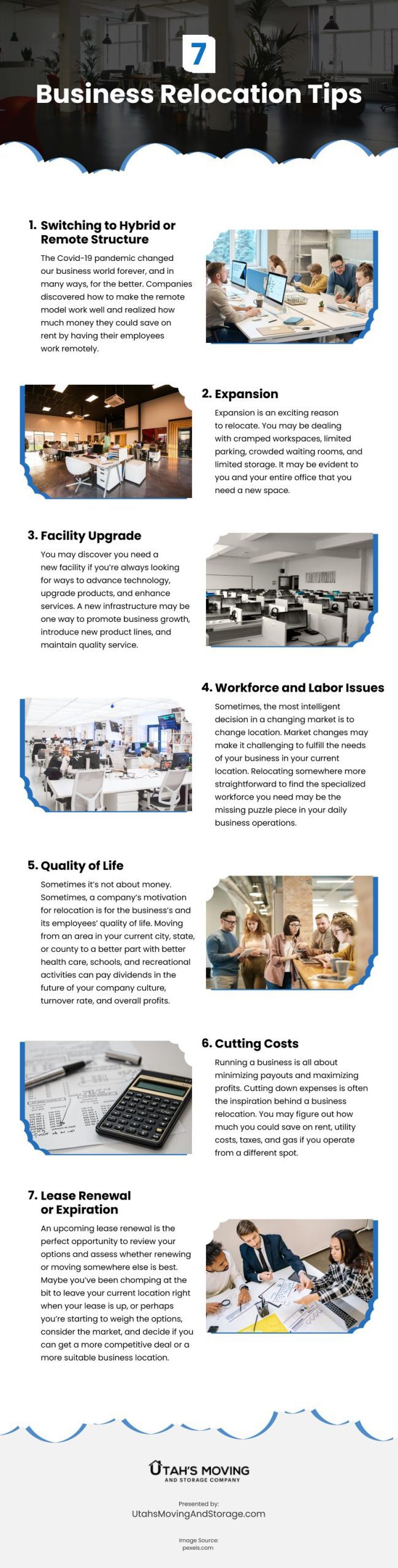 7 Business Relocation Tips Infographic