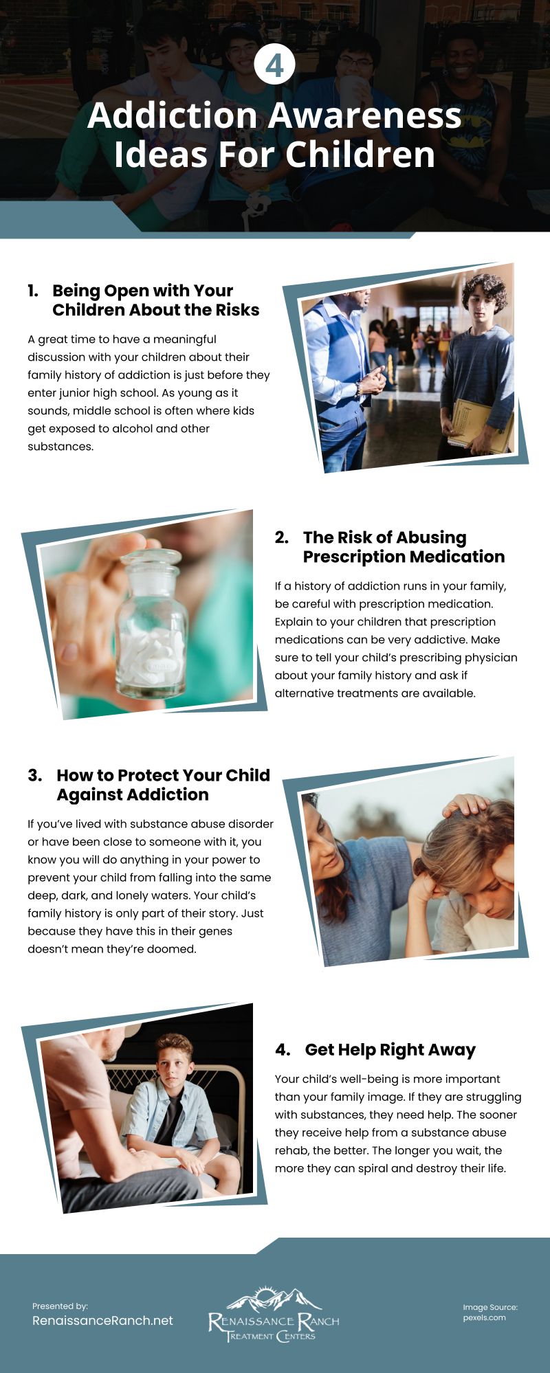 4 Addiction Awareness Ideas For Children Infographic