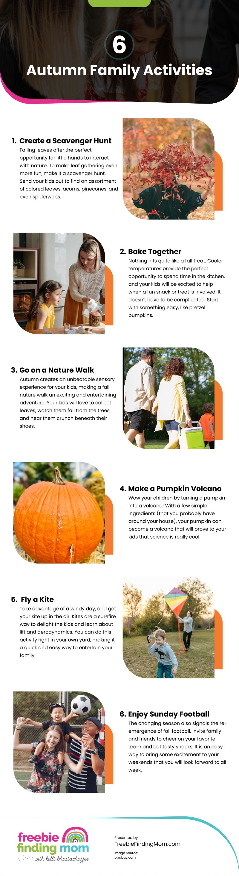 6 Autumn Family Activities Infographic