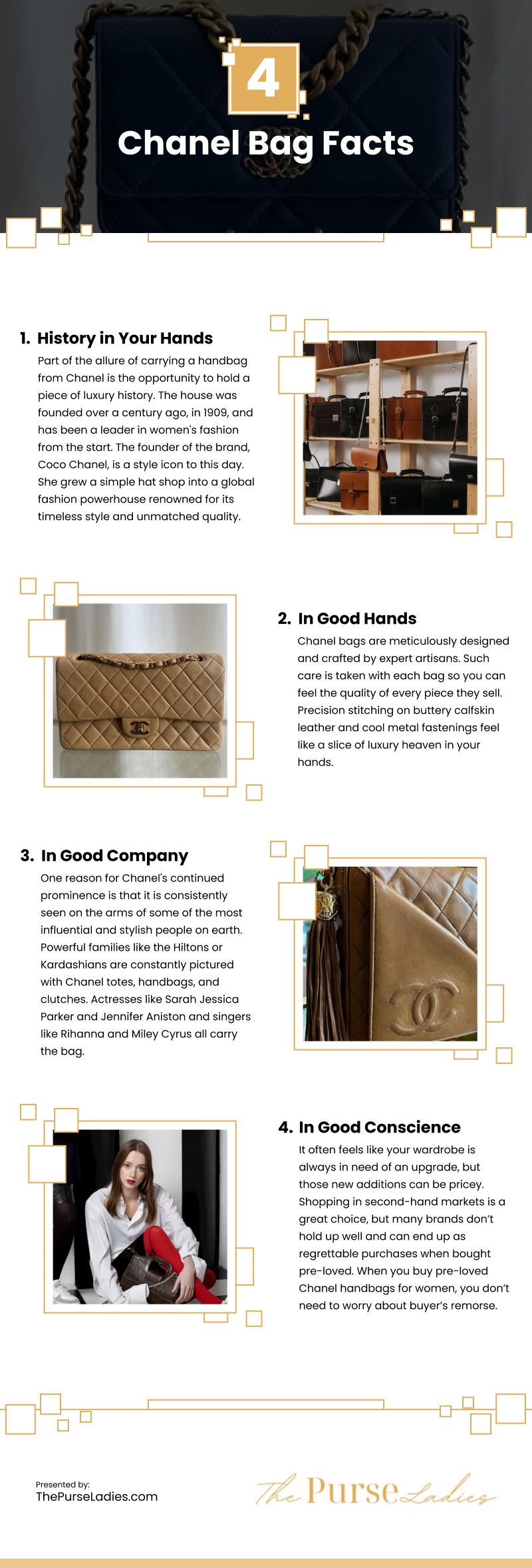 4 Chanel Bag Facts Infographic