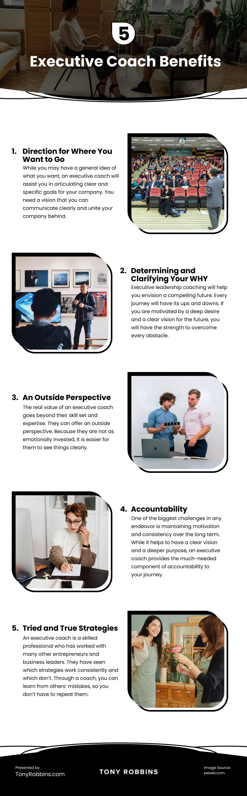 5 Executive Coach Benefits Infographic