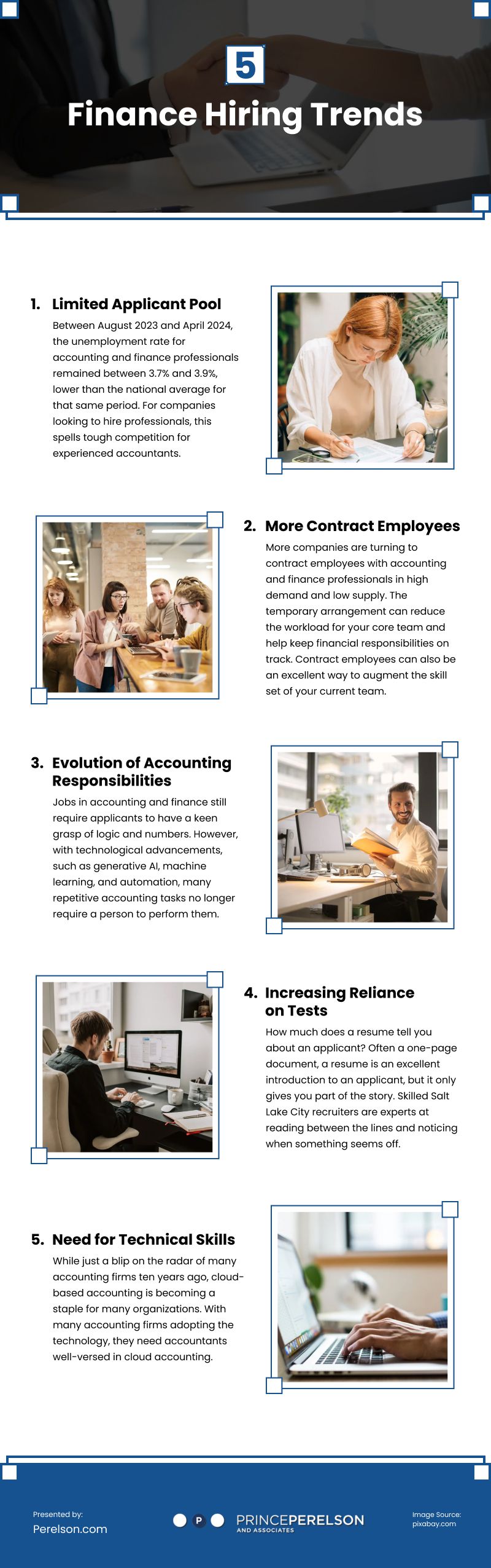 5 Finance Hiring Trends Infographic