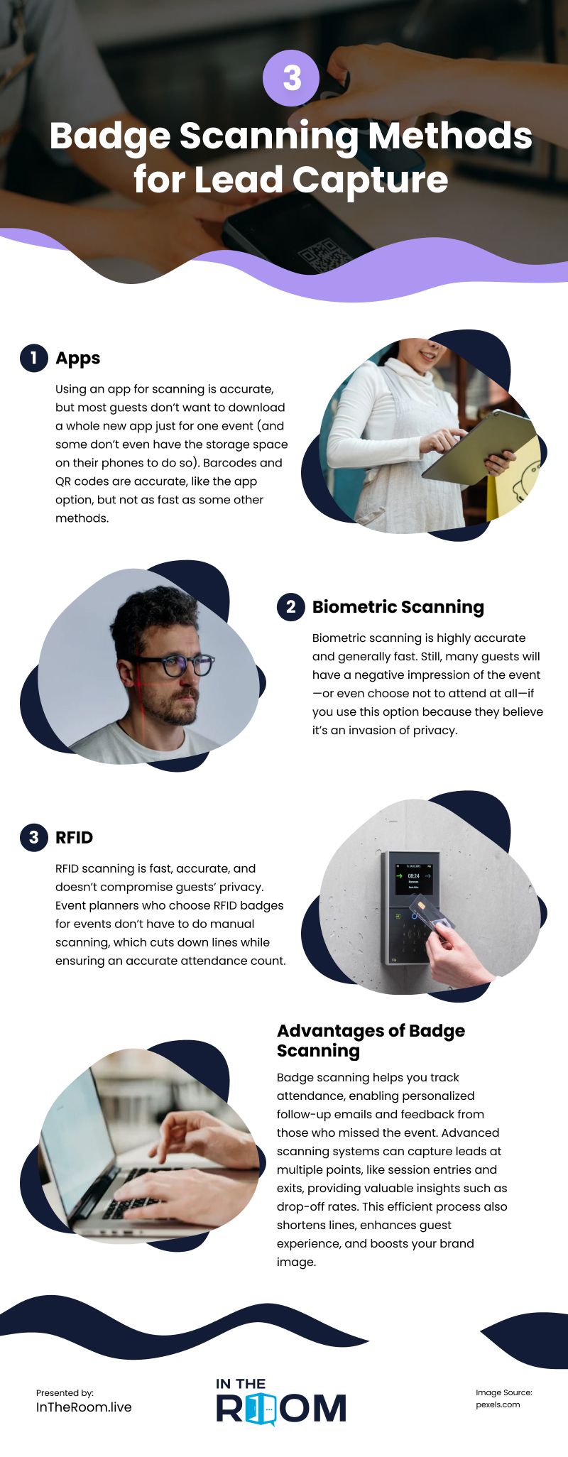 3 Badge Scanning Methods for Lead Capture Infographic