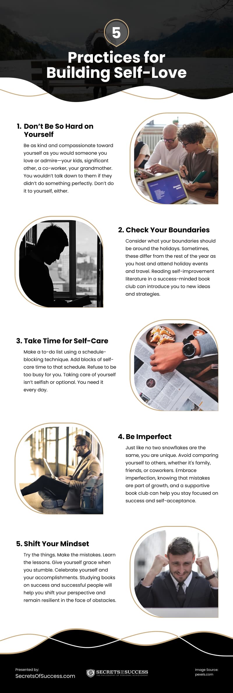 5 Practices for Building Self-Love Infographic