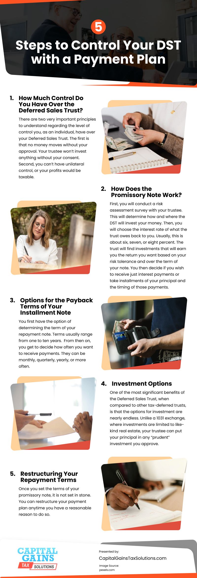 5 Steps to Control Your DST with a Payment Plan Infographic