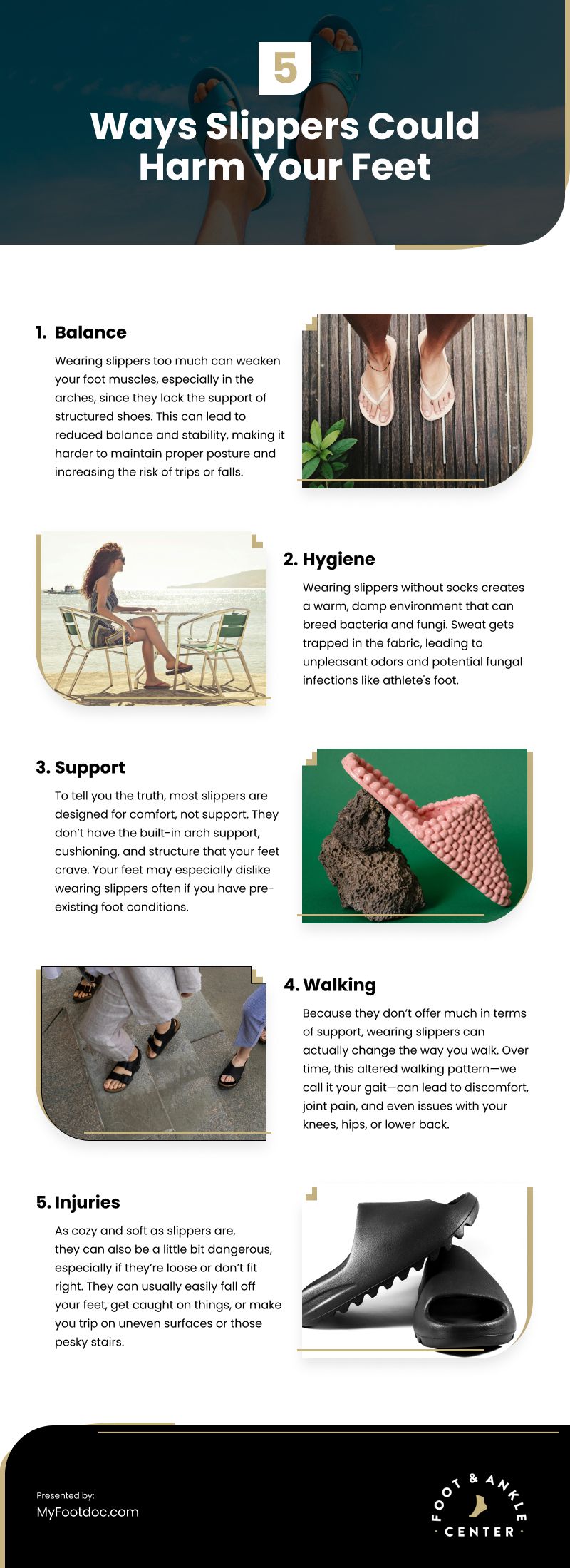 5 Ways Slippers Could Harm Your Feet Infographic