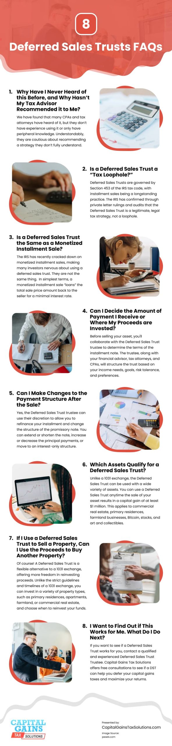 8 Deferred Sales Trusts FAQs Infographic