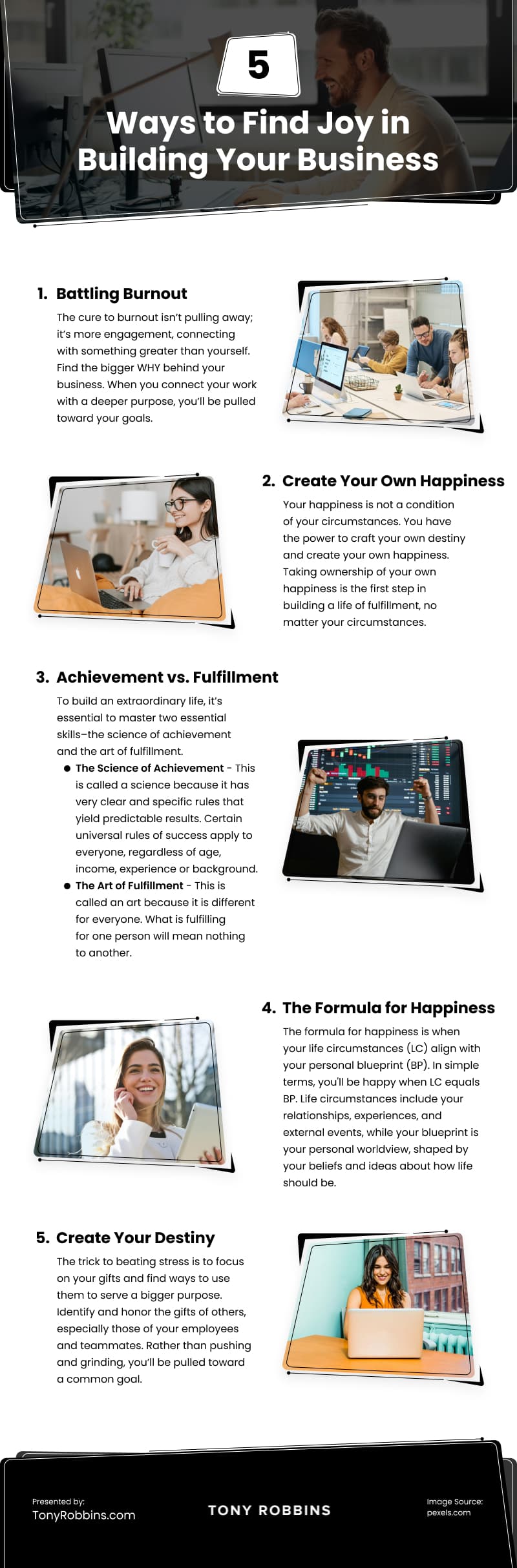 5 Ways to Find Joy in Building Your Business Infographic